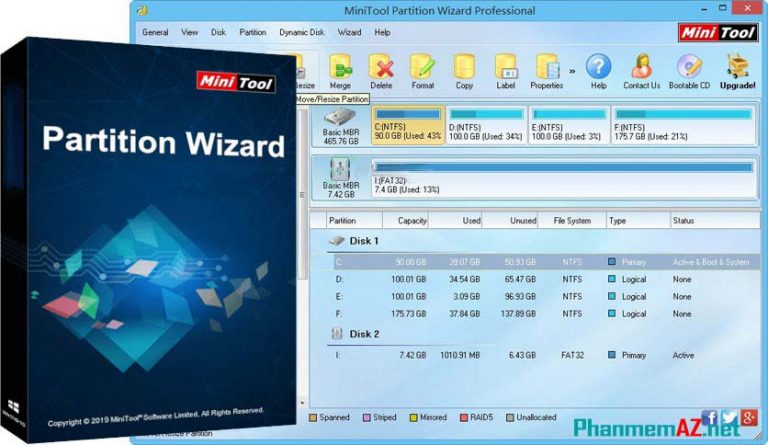 Tải MiniTool Partition Wizard 12.7 Full - phần mềm chia ổ đĩa