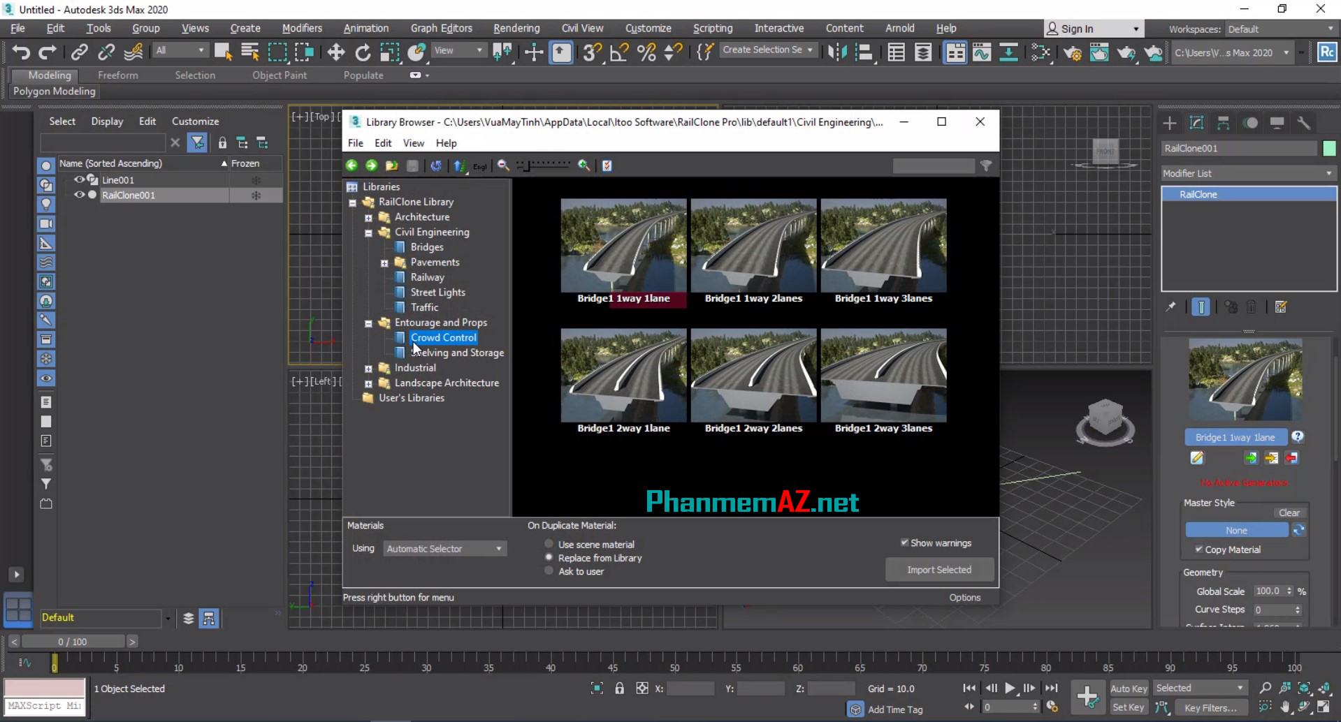Tải RailClone Pro v3.3.1 cho 3ds Max 2017-2022 Full